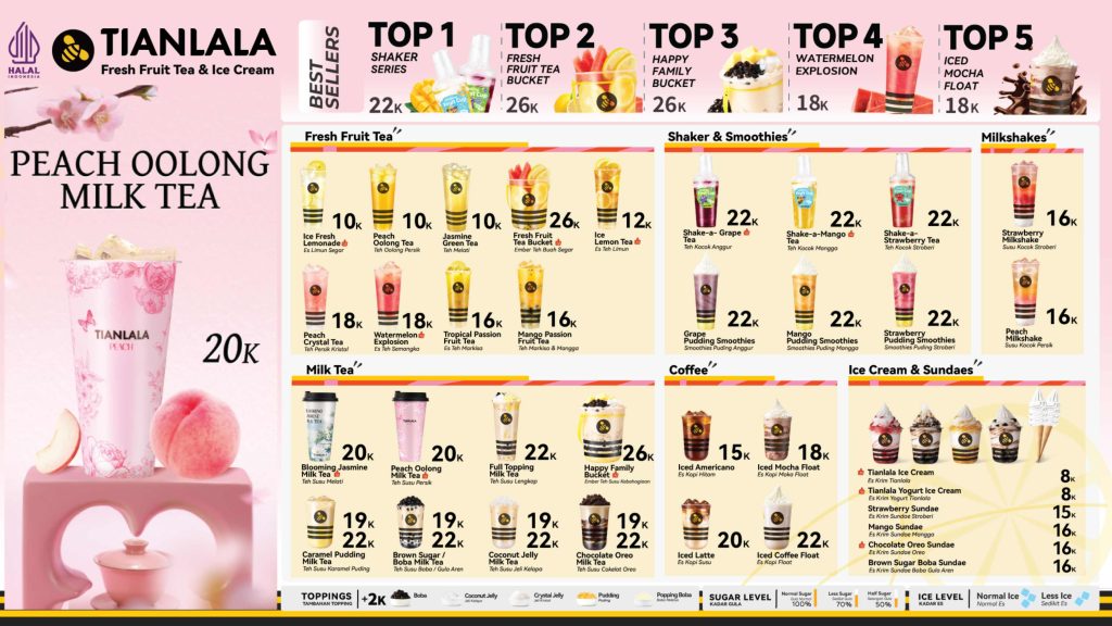 Daftar Menu Tianlala Terbaru, Milk Tea-nya Wajib Dicoba!