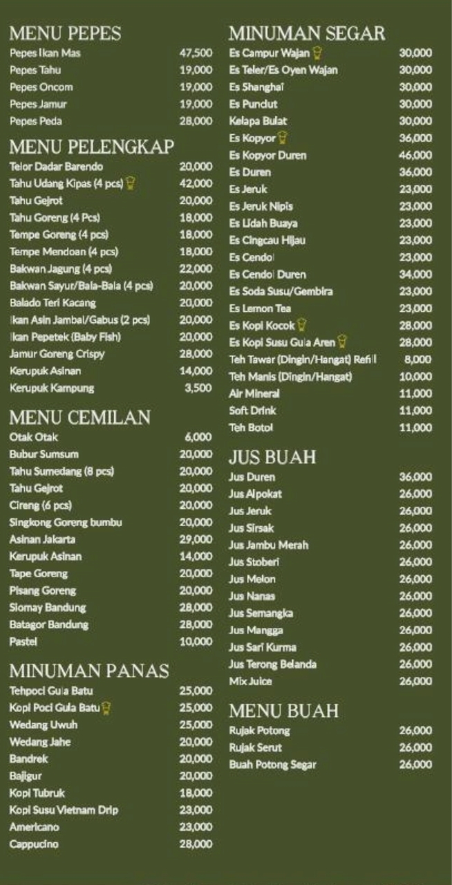 Daftar Menu Wajan Sunda Terbaru 2026 & Harga Lengkap