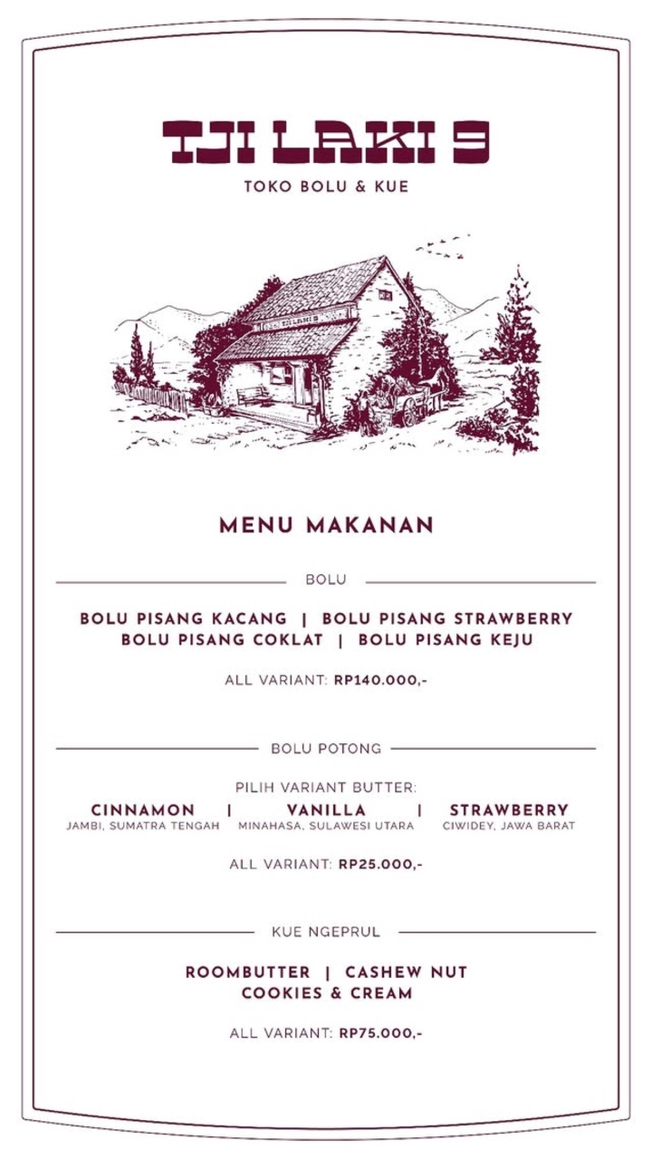 Menu Tji Laki 9 Toko Bolu dan Kue Terbaru