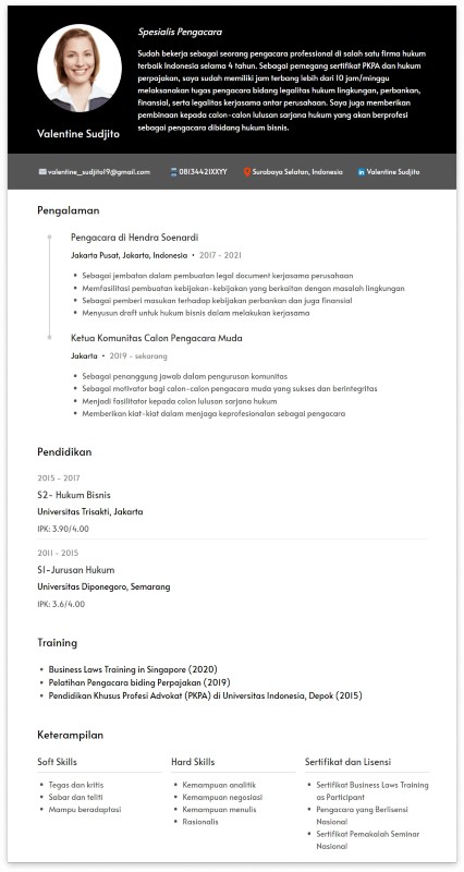 15 Contoh CV Magang untuk Mahasiswa dan Tips Membuatnya