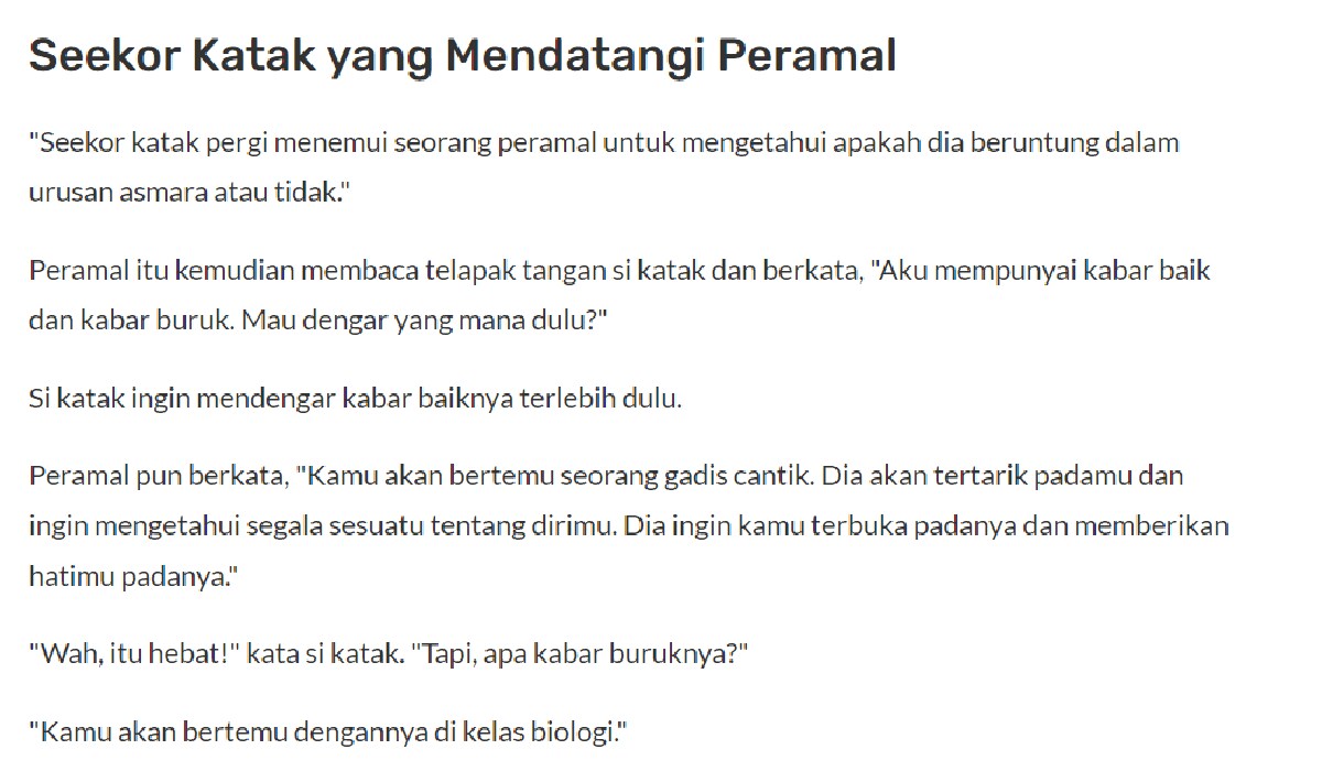 10 Cerita Lucu Singkat Yang Bisa Bikin Ngakak Sangat Menghibur