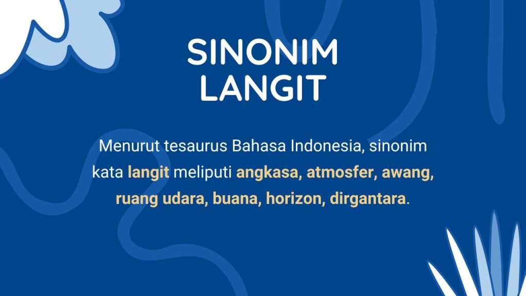 59 Sinonim Kata Langit dalam Tesaurus Bahasa Indonesia Terlengkap